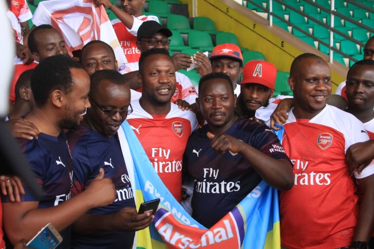 Arsenal Legend Lauren Holds Training Clinic with 60 Rwandan Children ...