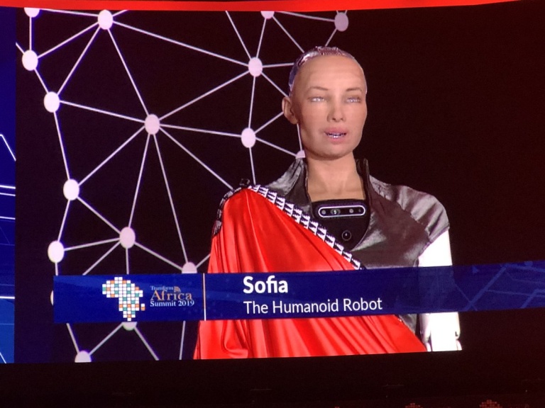 Sophia the Robot Excited by Kigali's Smart Transport System - KT PRESS