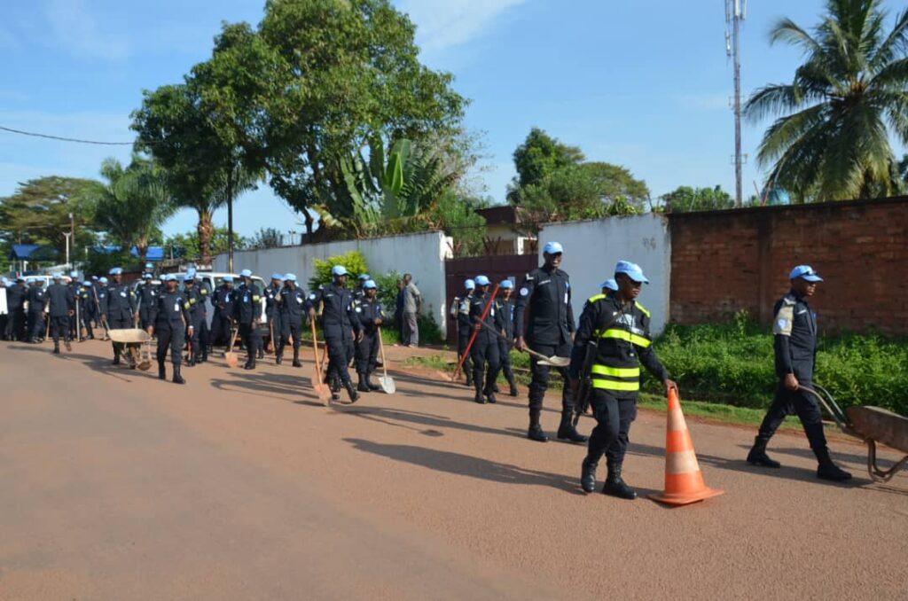 PHOTOS: Rwandan Police Peacekeepers In CAR Conduct Umuganda - KT PRESS