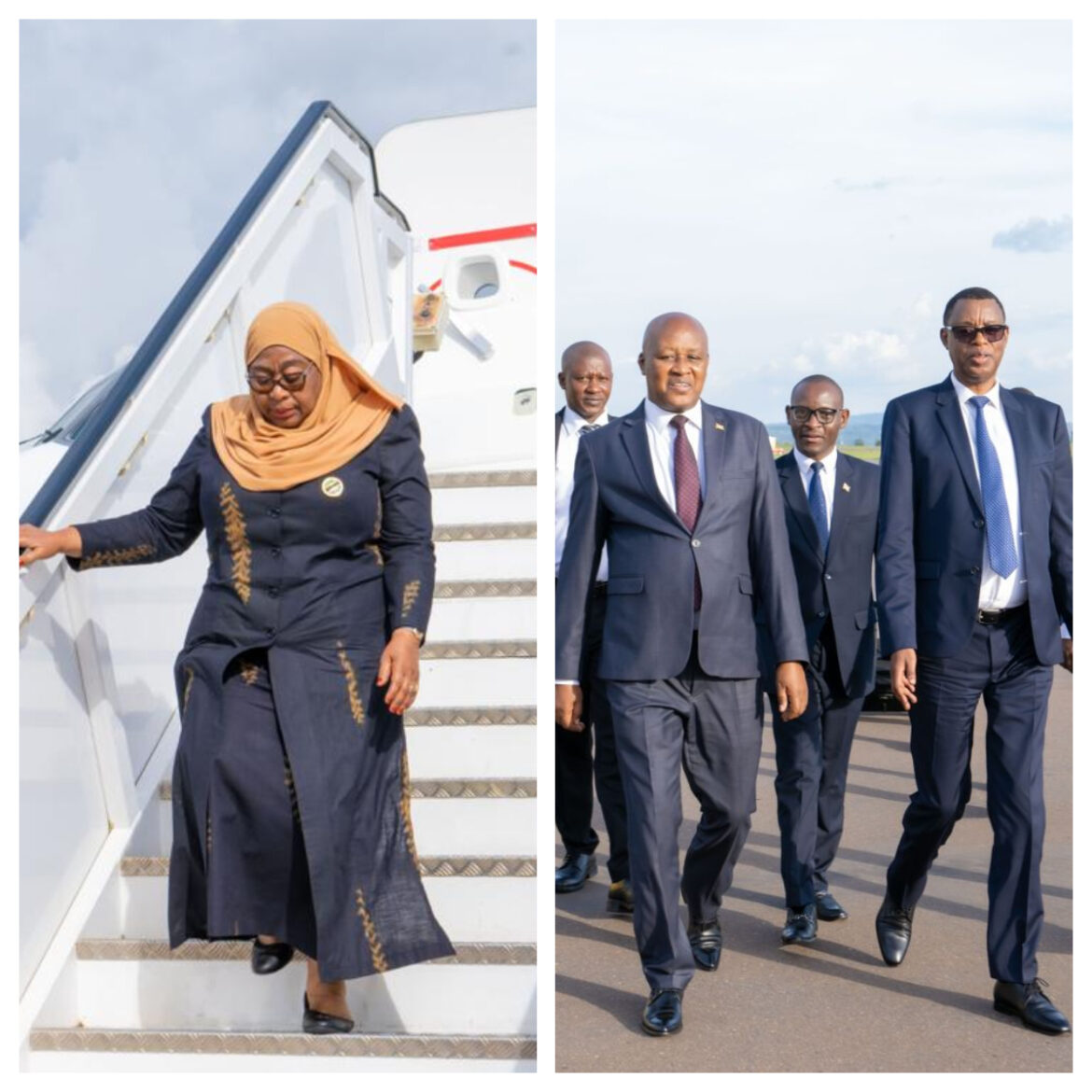 President Suluhu Of Tanzania, Burundi VP Bazombanza Jet In For 23rd ...
